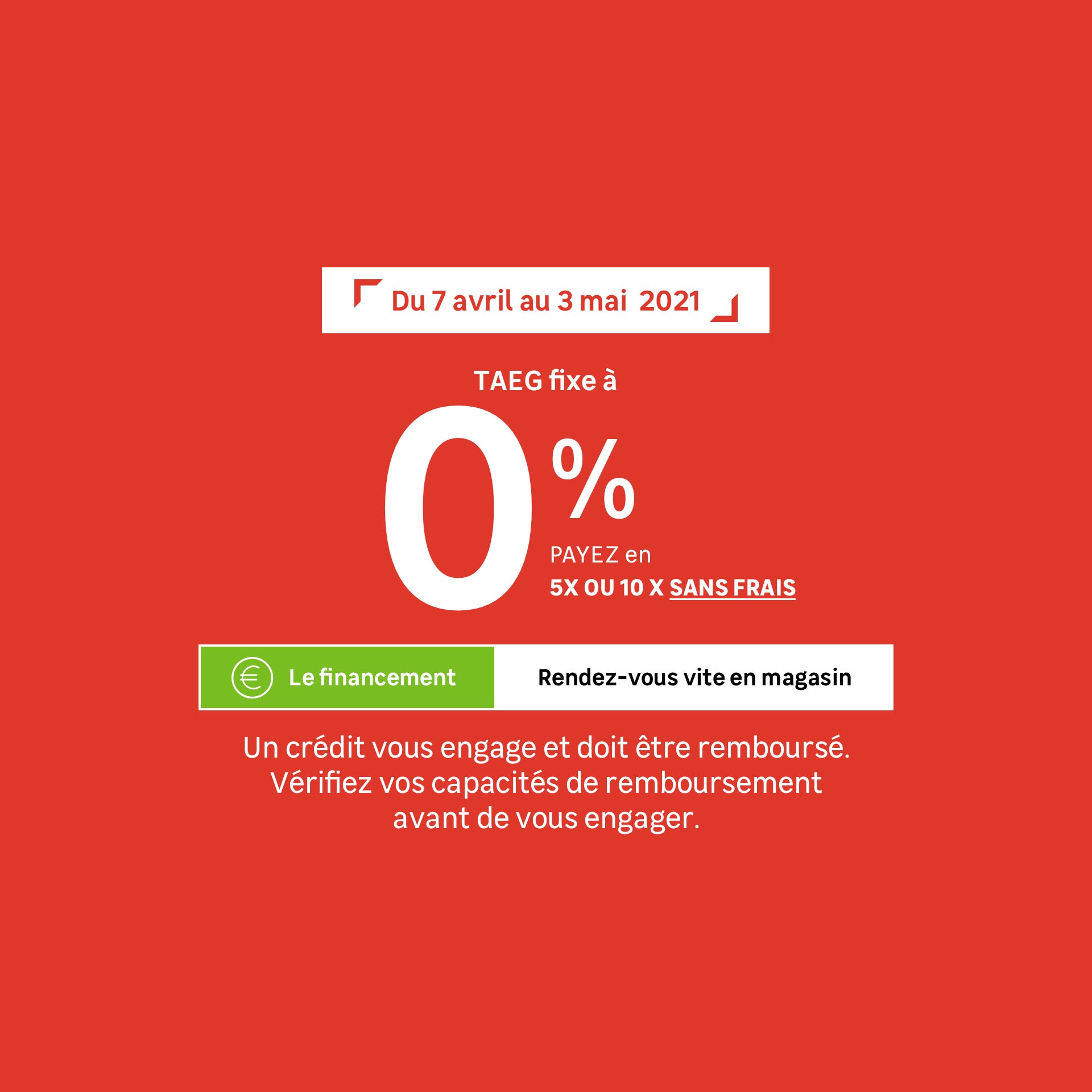 Offre de financement pour vivre les beaux jours à prix exceptionnels ...